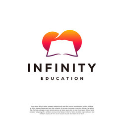 Infinity education logo designs concept loop Vector Image