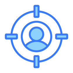 Target user icon user interface as a simple sign Vector Image