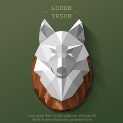 Polygonal wolf Royalty Free Vector Image - VectorStock