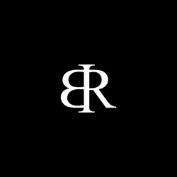 Simple letter br monogram stylish type design logo