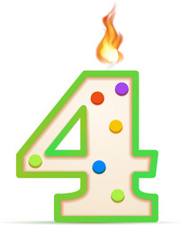 Number 4 Cartoon Vector Images (over 3,200)