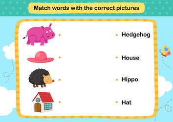 Matching children educational game match objects Vector Image