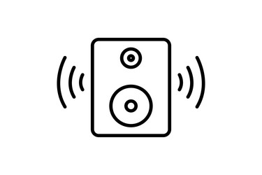 Sound box icon related to device multimedia Vector Image