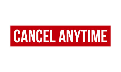 Cancel anytime rubber stamp red anytime Royalty Free Vector