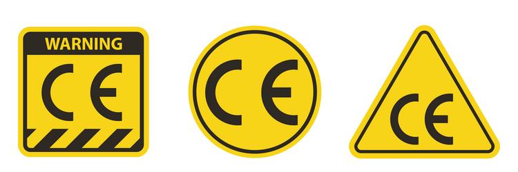 Ce mark symbol sign on white background Royalty Free Vector