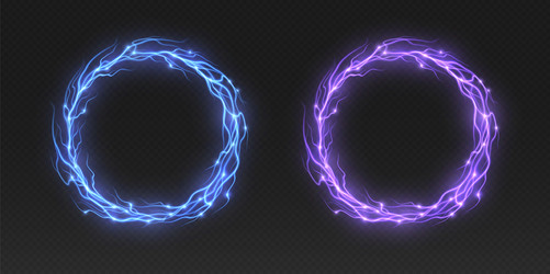Ball lightning energy power electric round Vector Image