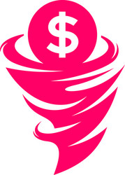 Money tornado logo template creative twister Vector Image