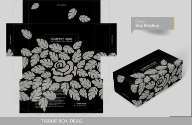 Tissue box template concept series Royalty Free Vector Image