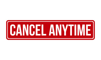 Cancel anytime rubber stamp red anytime Royalty Free Vector