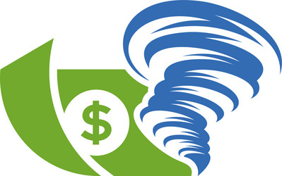 Money tornado logo template creative twister Vector Image