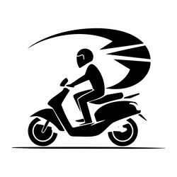 Speed delivery simple logo Royalty Free Vector Image