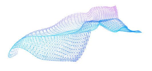 Network lines net wave information flow Royalty Free Vector