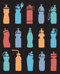 Water bottles horizontal banner plastic bottles Vector Image