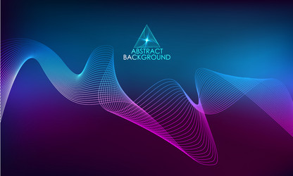 Sound wave background abstract audio equalizer Vector Image