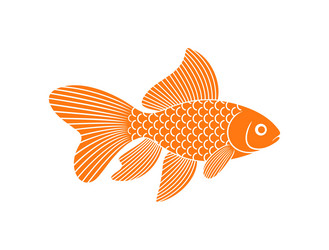 Gold fish Royalty Free Vector Image - VectorStock