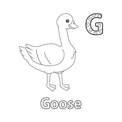 Giraffe animal tracing letter abc coloring page g Vector Image
