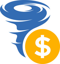 Money tornado logo template creative twister Vector Image