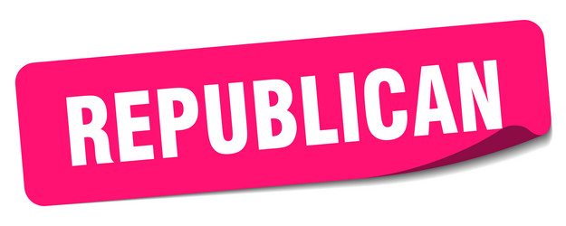 Vote republican sticker vote republican label Vector Image
