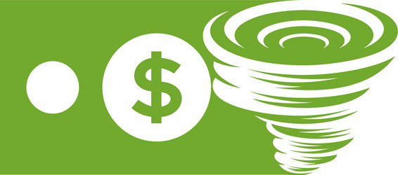 Money tornado logo template creative twister Vector Image