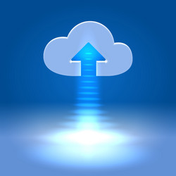 Futuristic blue cloud with wireless signal Vector Image