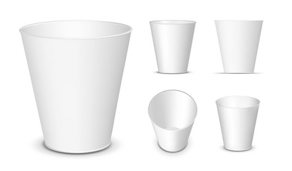 White plastic or paper glass Royalty Free Vector Image