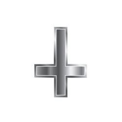 An inverted cross- the cross of saint peter Vector Image