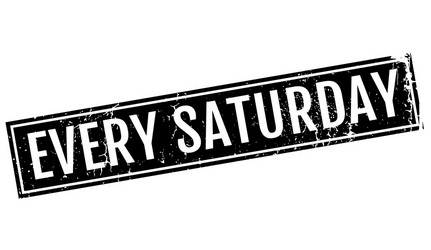 Every saturday rubber stamp Royalty Free Vector Image