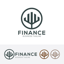 Digital finance logo design Royalty Free Vector Image