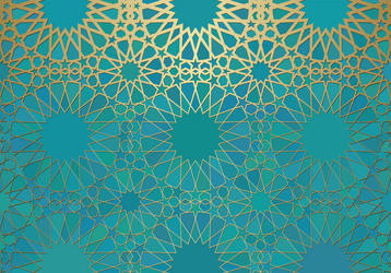 Abstract background with islamic ornament arabic Vector Image