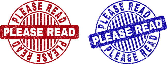 Please read rubber stamp Royalty Free Vector Image