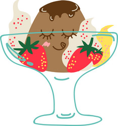 Happy cute delicious jelly cartoon character Vector Image