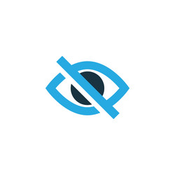 Hide icon colored symbol premium quality isolated Vector Image