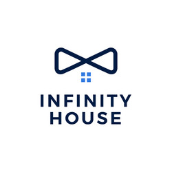 Infinity home property logo design Royalty Free Vector Image