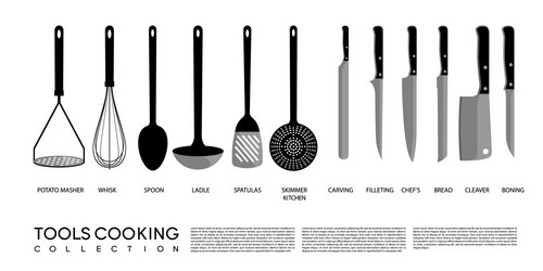 Home cooking elements set Royalty Free Vector Image