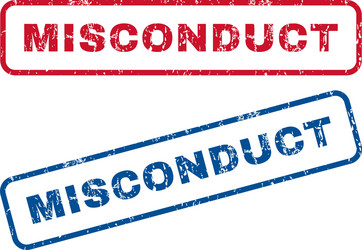 Misconduct rubber stamp Royalty Free Vector Image