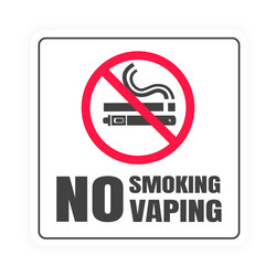 No smoking vaping sign Royalty Free Vector Image