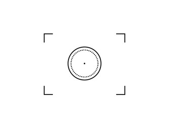 Camera focus target screen photo Royalty Free Vector Image