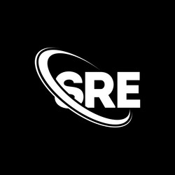 Sre letter logo design with polygon shape Vector Image