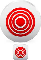 Red target graphics for bullseye goal aim Vector Image