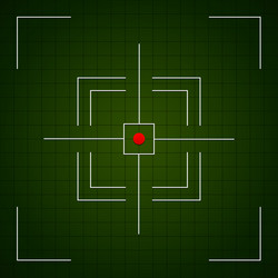 Futuristic square target aim sight hud reticle Vector Image