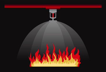 Fire sprinkler system safety first Royalty Free Vector Image