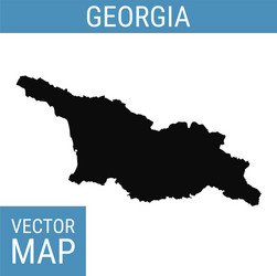 Black silhouette country borders map of georgia Vector Image