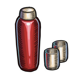 Sandwich and thermos Royalty Free Vector Image