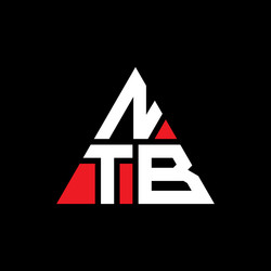 Ntb triangle letter logo design Royalty Free Vector Image