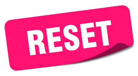 Reset sticker label Royalty Free Vector Image - VectorStock