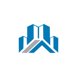 Building business logo Royalty Free Vector Image