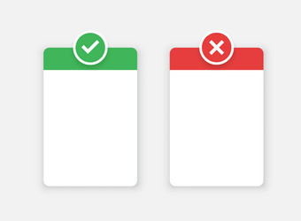 Do and dont icon in flat style dos donts Vector Image