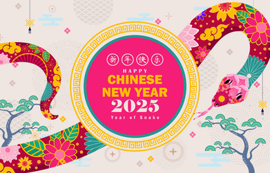 Happy chinese new year 2025 template Royalty Free Vector