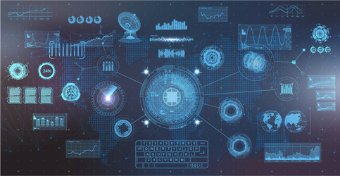 High-tech design elements set Royalty Free Vector Image