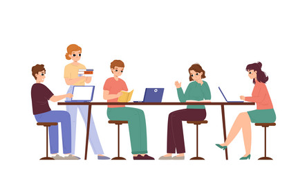 Students taking a exam Royalty Free Vector Image